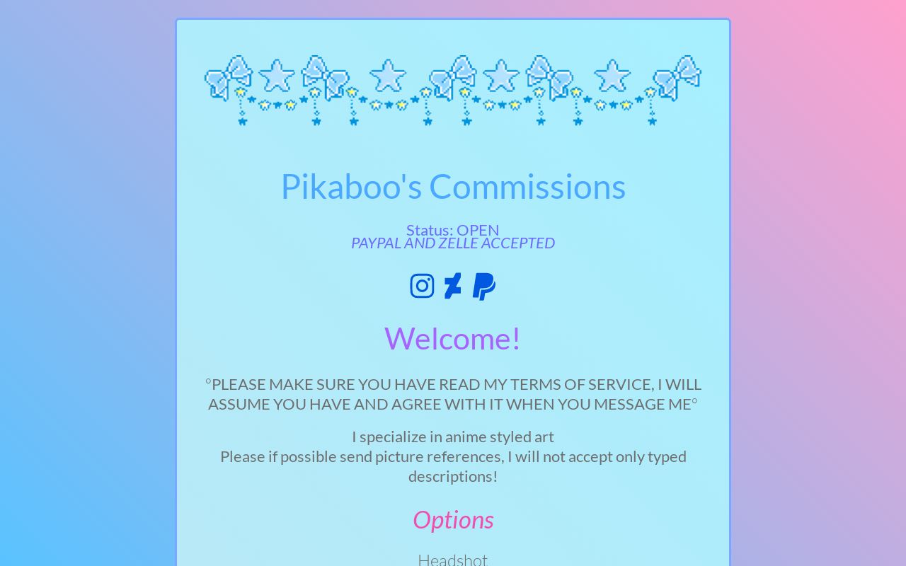 Pikaboop's Commissions